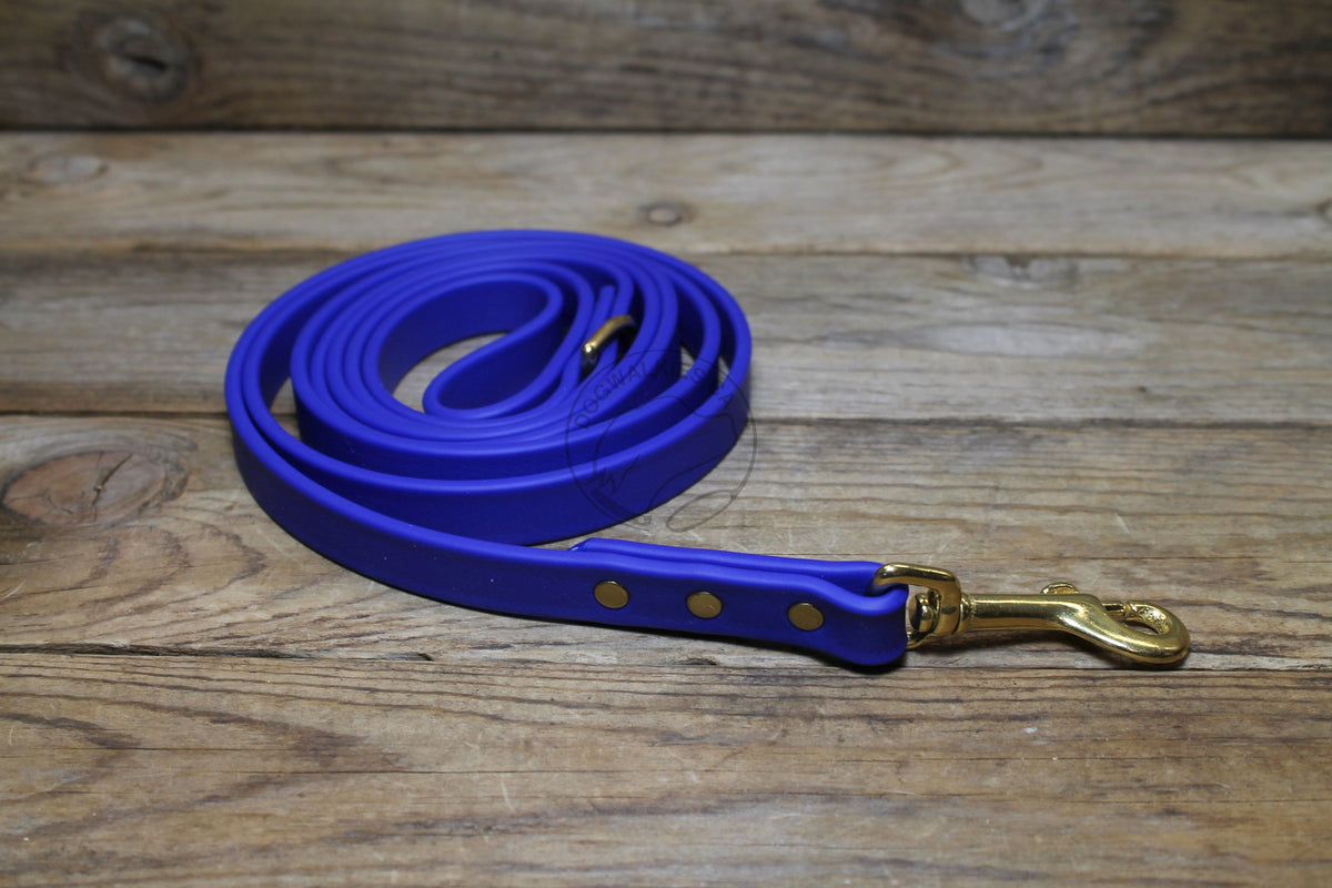 Royal Blue Biothane Dog Leash - Regular 16mm (5/8") width – Dog Walkies.ca